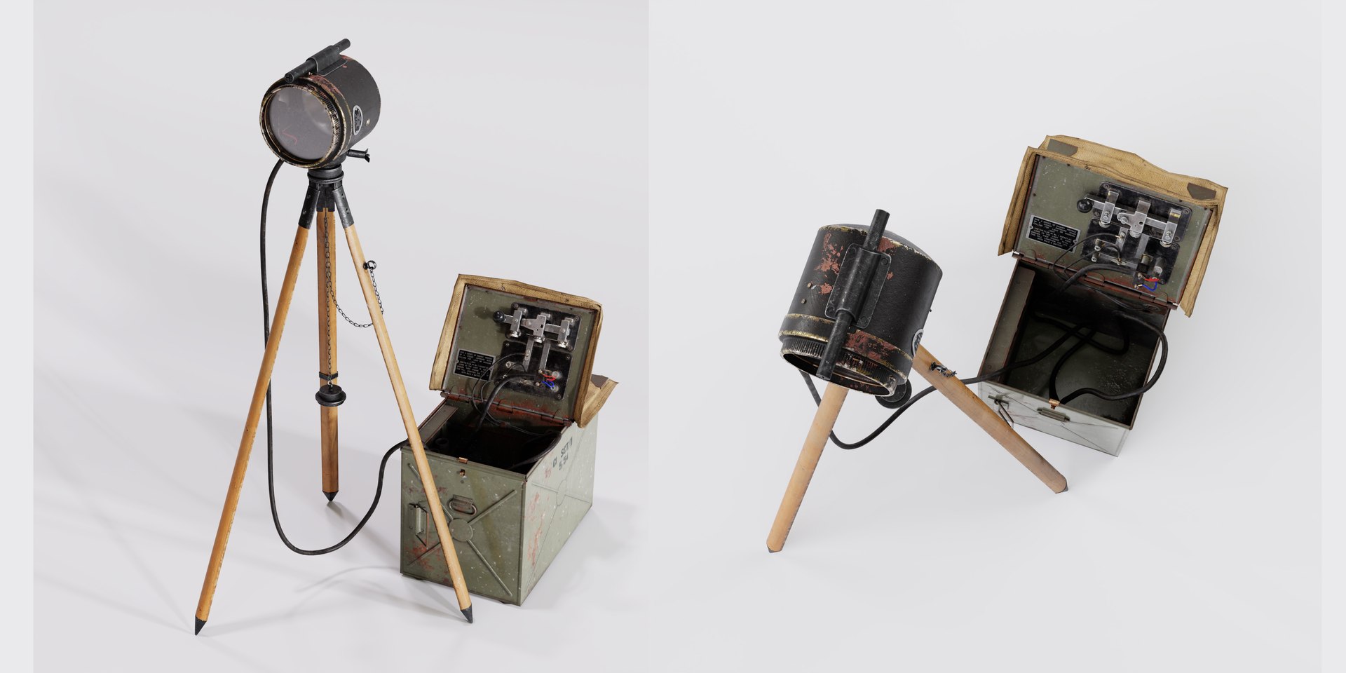 3D WW2 British Daylight Short Range Signal Lamp Model - TurboSquid 2245246