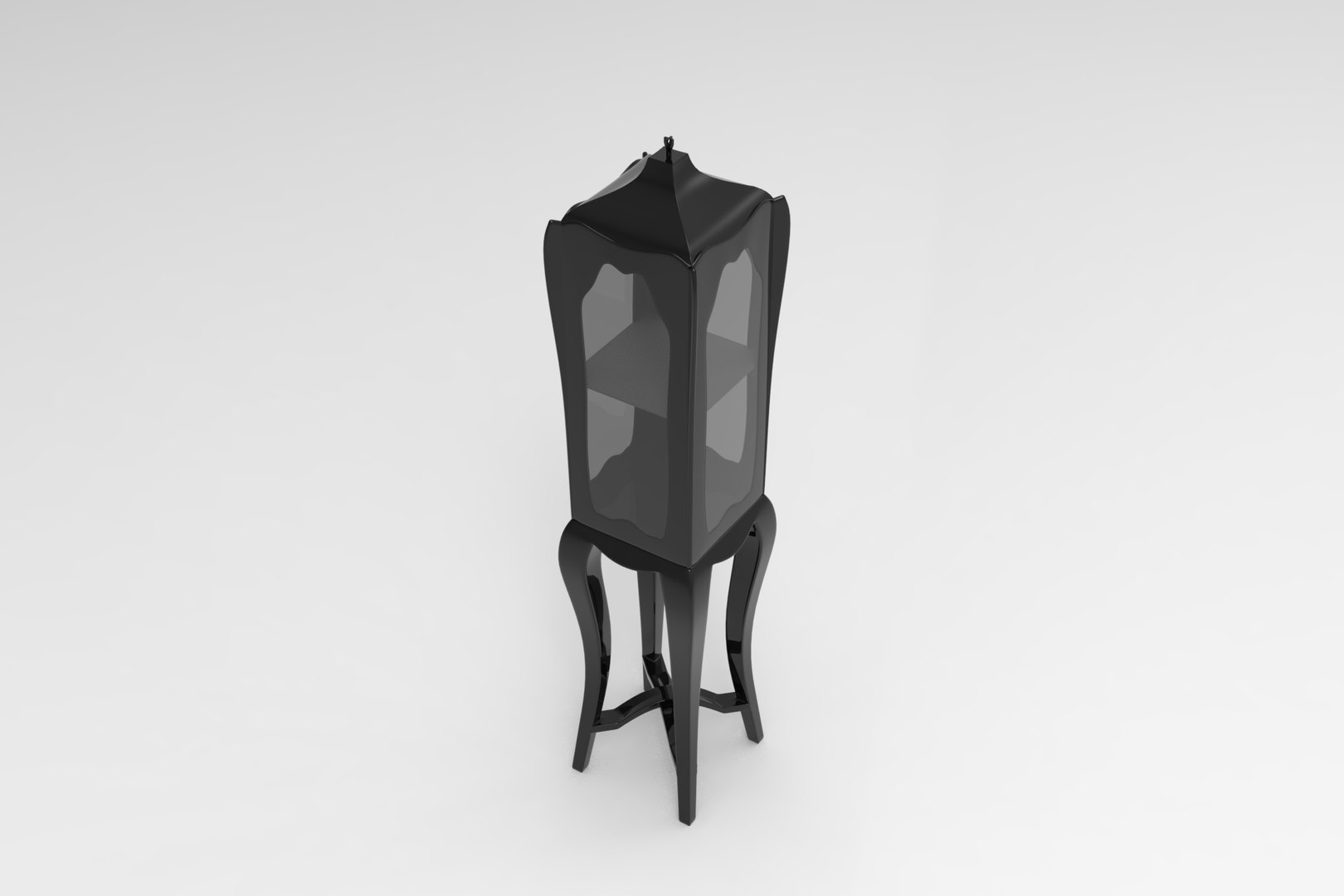 Slim Glass Display Case 3D Model - TurboSquid 1869957