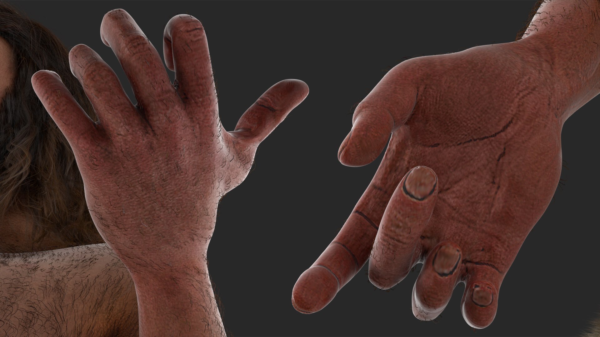 3D Stand Neanderthal Fur - TurboSquid 2094472