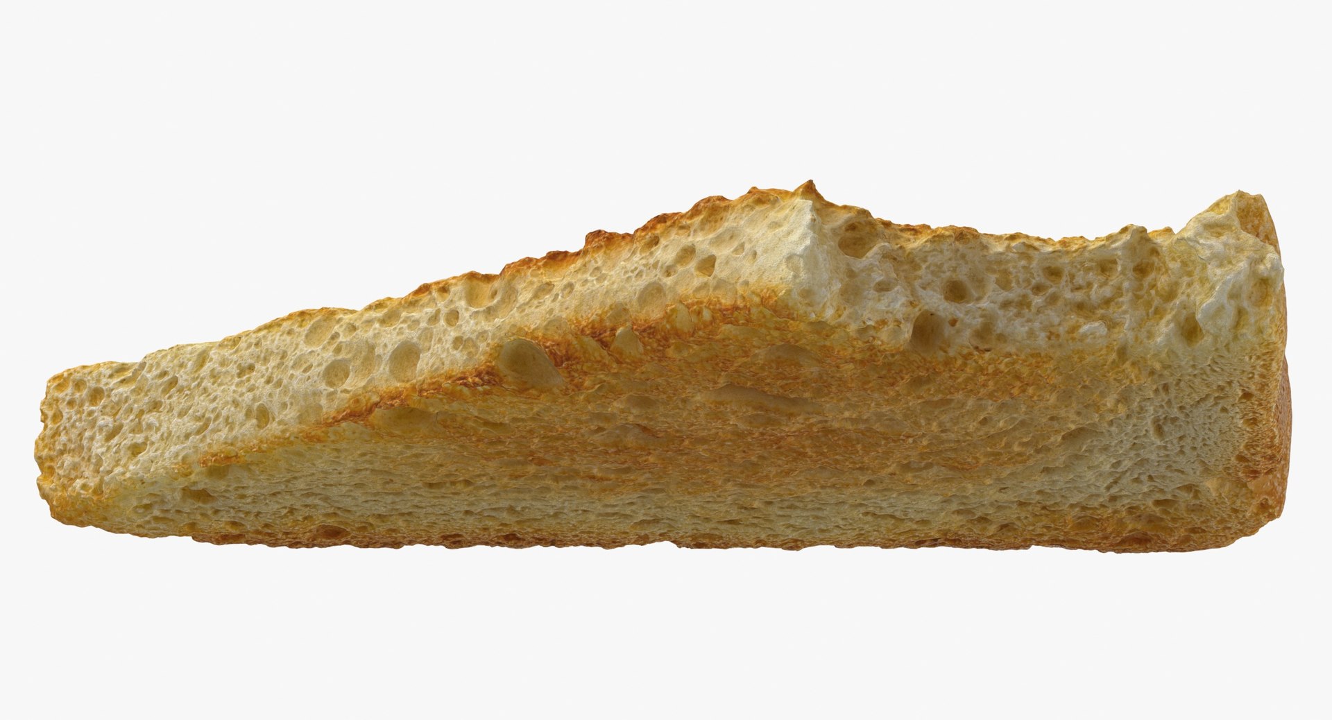 Bread Toast White Triangle 01 Bitten 3d Model Turbosquid 2074657