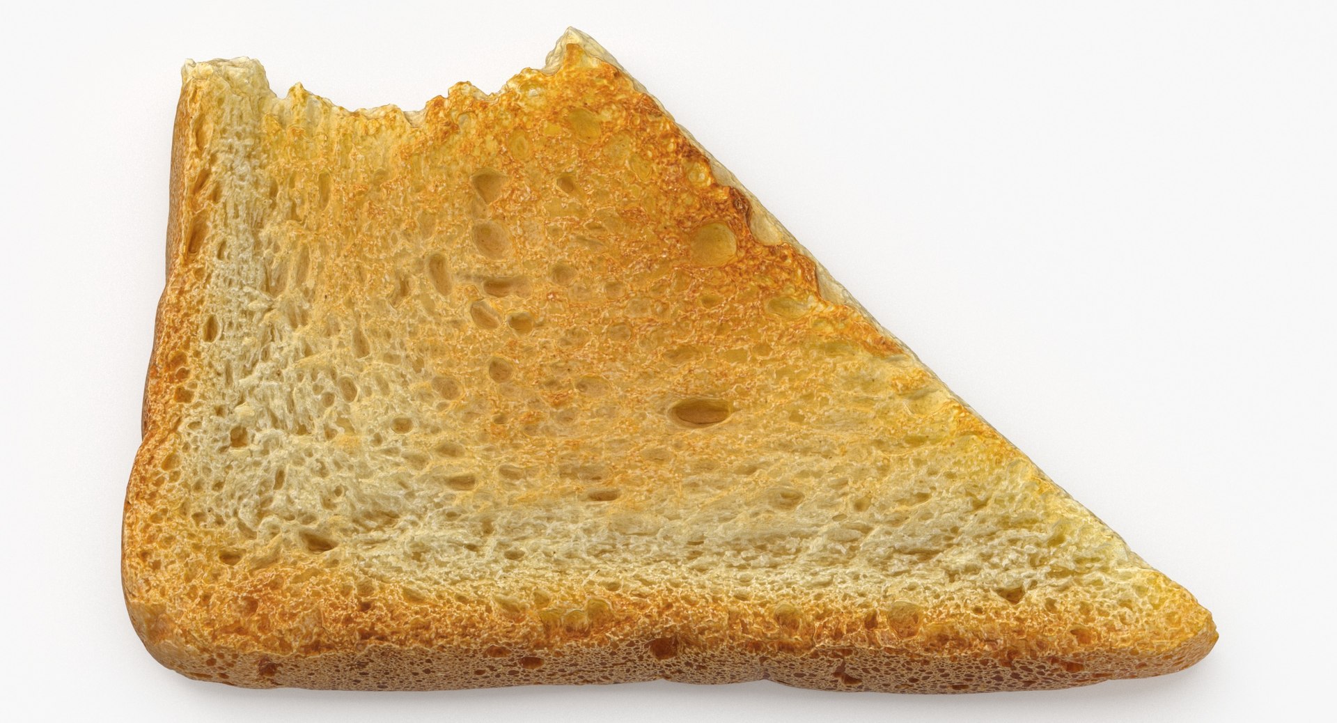 Bread Toast White Triangle 01 Bitten 3D model - TurboSquid 2074657
