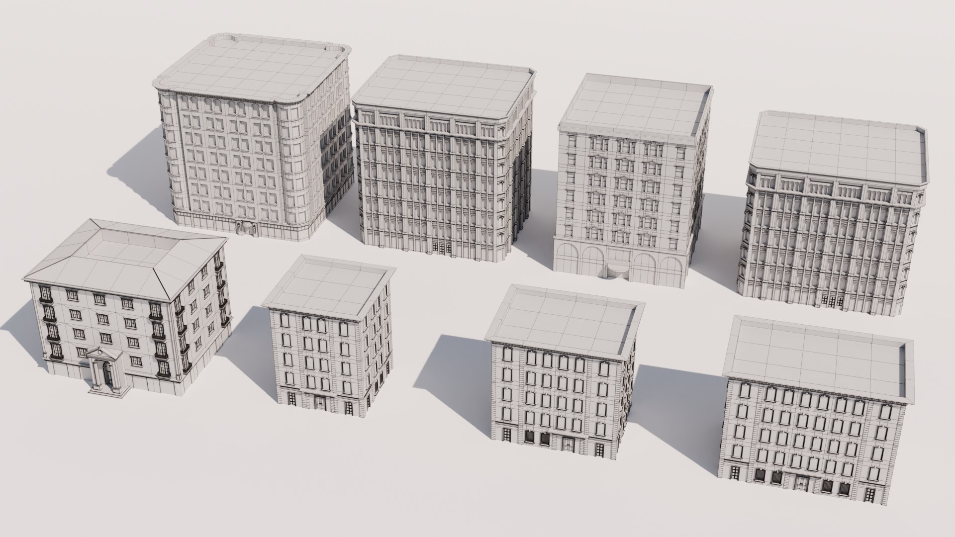 Classic Buildings Pack Model - TurboSquid 2224944