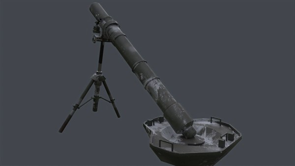 PBP-172 120mm mortar china PLA 3D model - TurboSquid 1978567