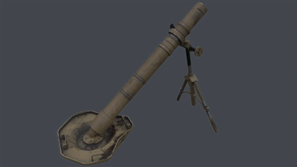 PBP-172 120mm mortar china PLA 3D model - TurboSquid 1978567