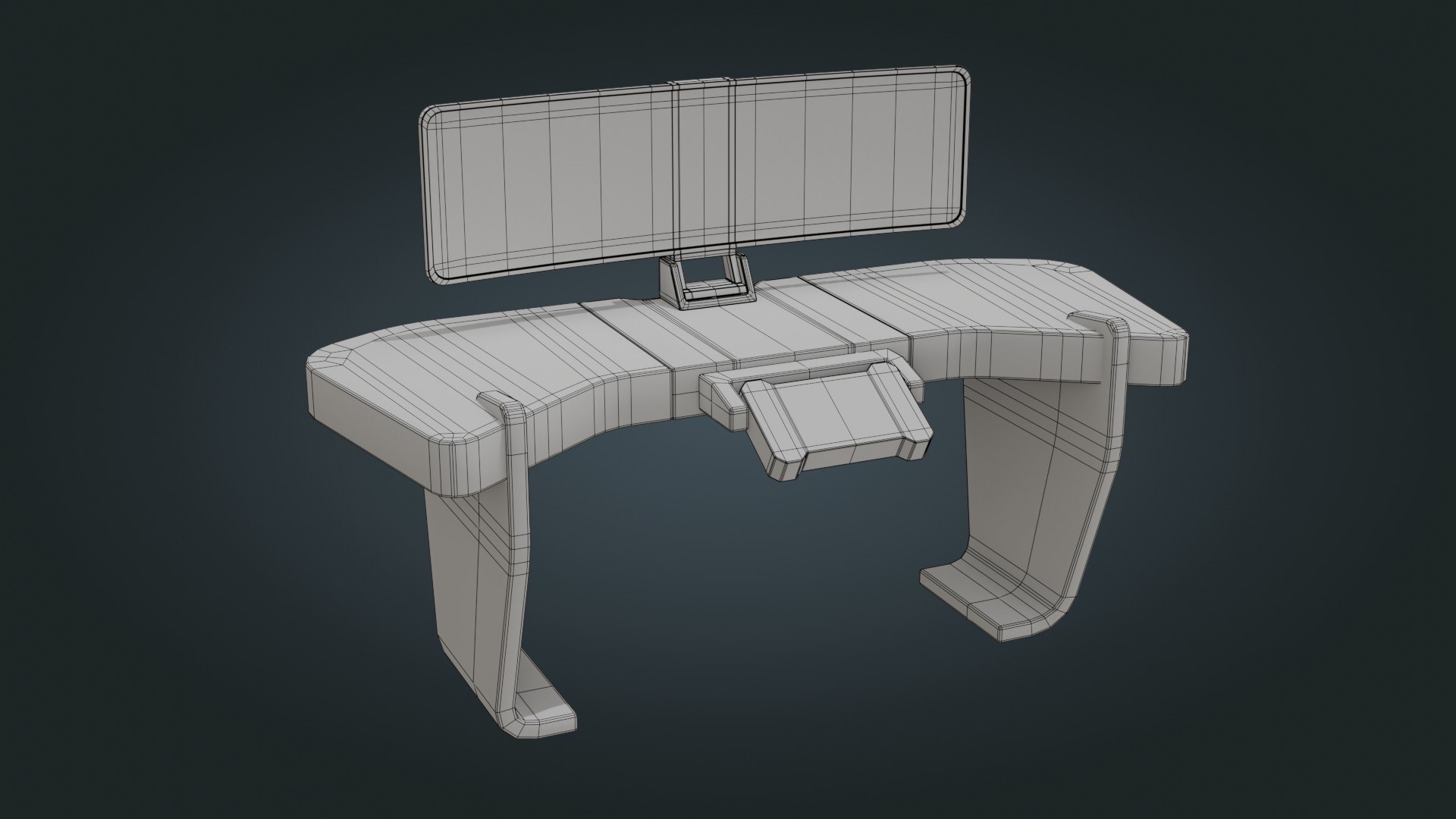 3D Model Sci Fi Workspace - Low Poly - Game Ready - PBR - TurboSquid ...