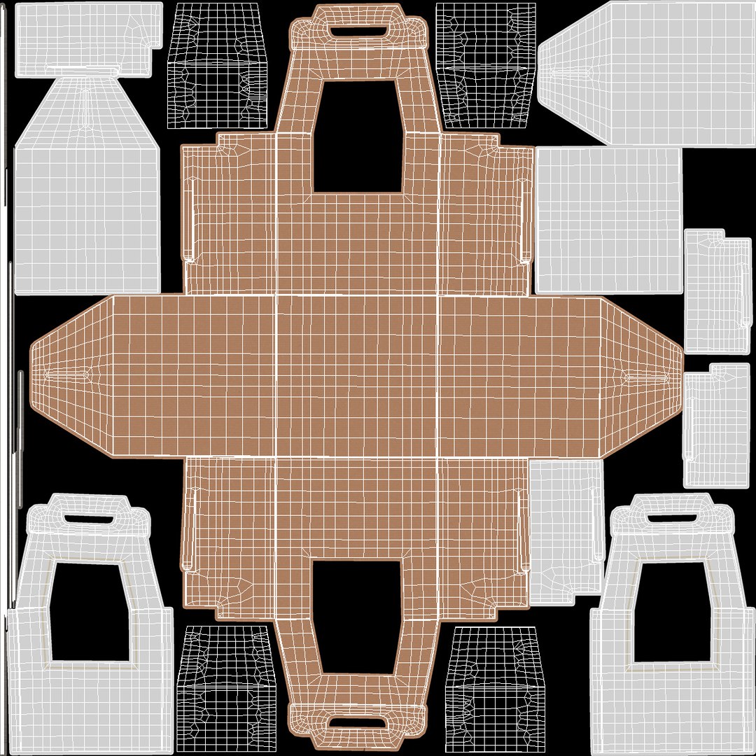 W Packaging Tall Cake Box Kraft With Window 3D Model - TurboSquid 1931090