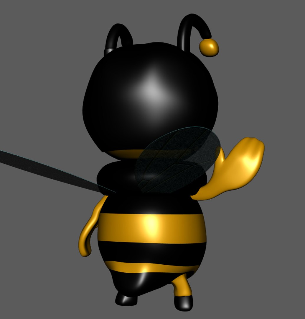 3D Model Bee Toon Cartoon - TurboSquid 1153677