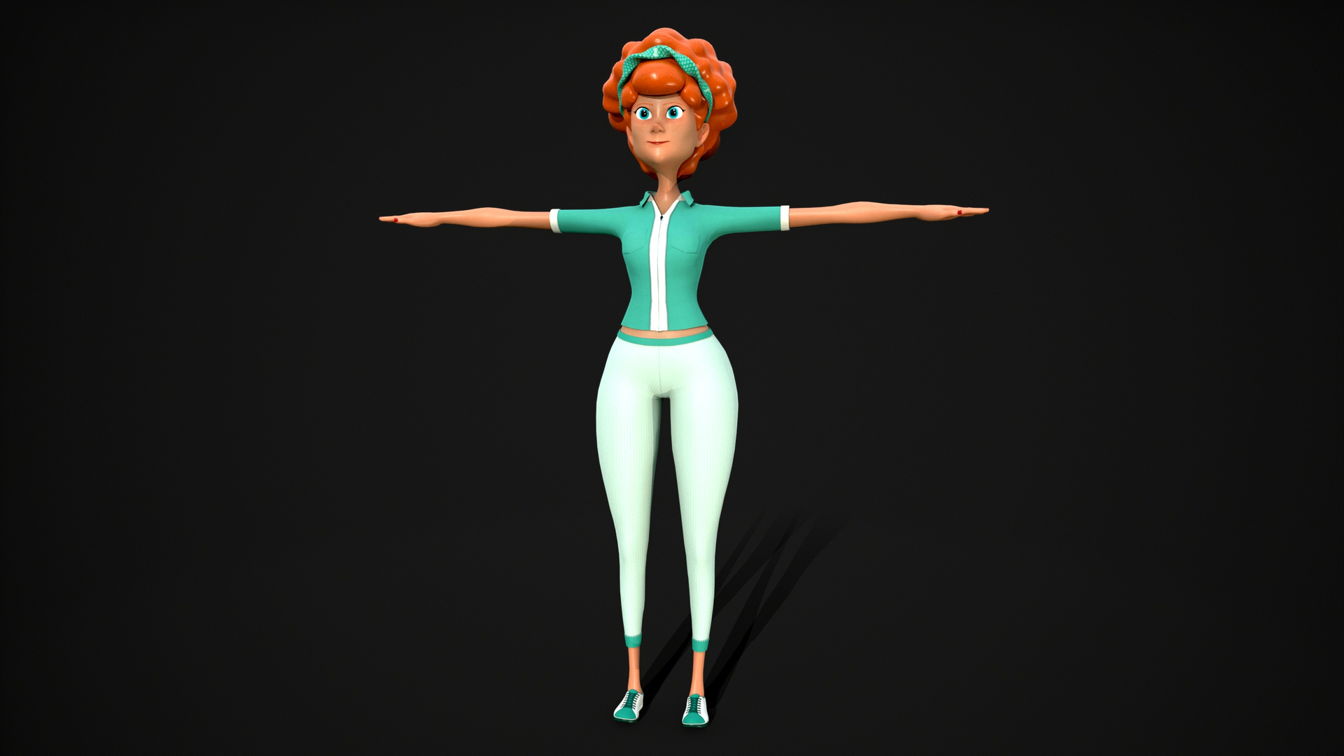 3d Cartoon Girl With Rig Blend Shape Turbosquid 2023021