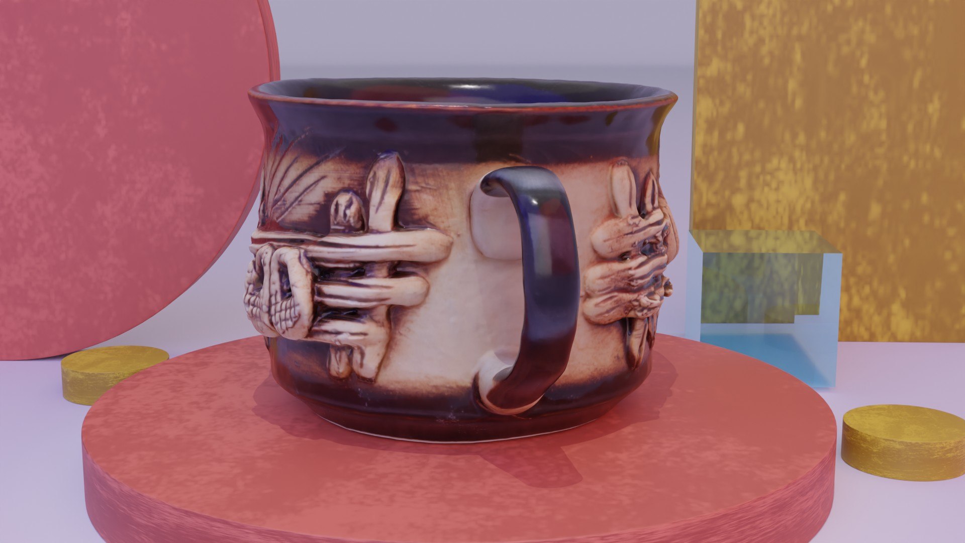 Ethnic Clay Cup 02 High-poly 3D Model 3D Model - TurboSquid 1847583