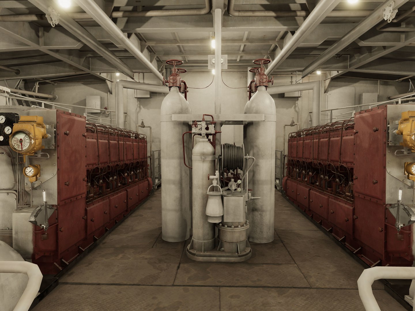 3D Vessel Engine Compartment Model - TurboSquid 2089349