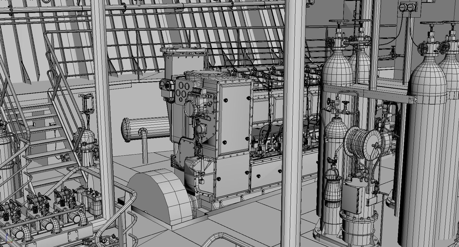 3D Vessel Engine Compartment Model - TurboSquid 2089349