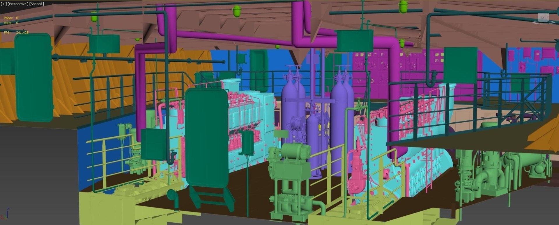 3D Vessel Engine Compartment Model - TurboSquid 2089349