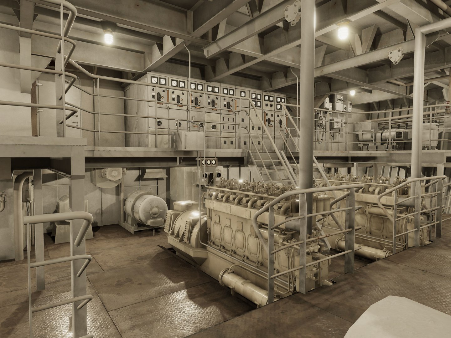 3D Vessel Engine Compartment Model - TurboSquid 2089349