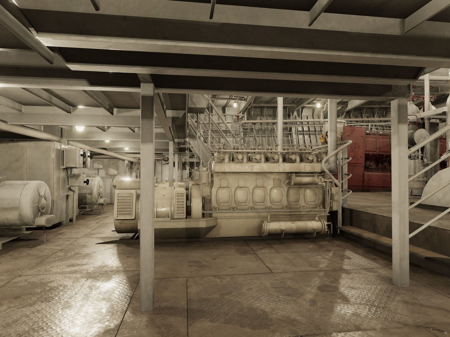 3D Vessel Engine Compartment Model - TurboSquid 2089349