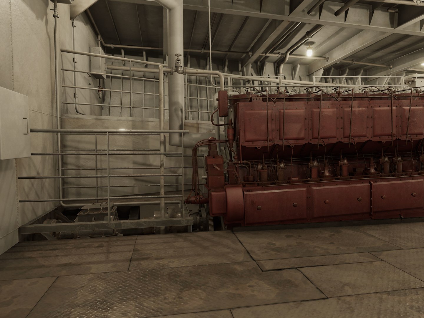 3D Vessel Engine Compartment Model - TurboSquid 2089349