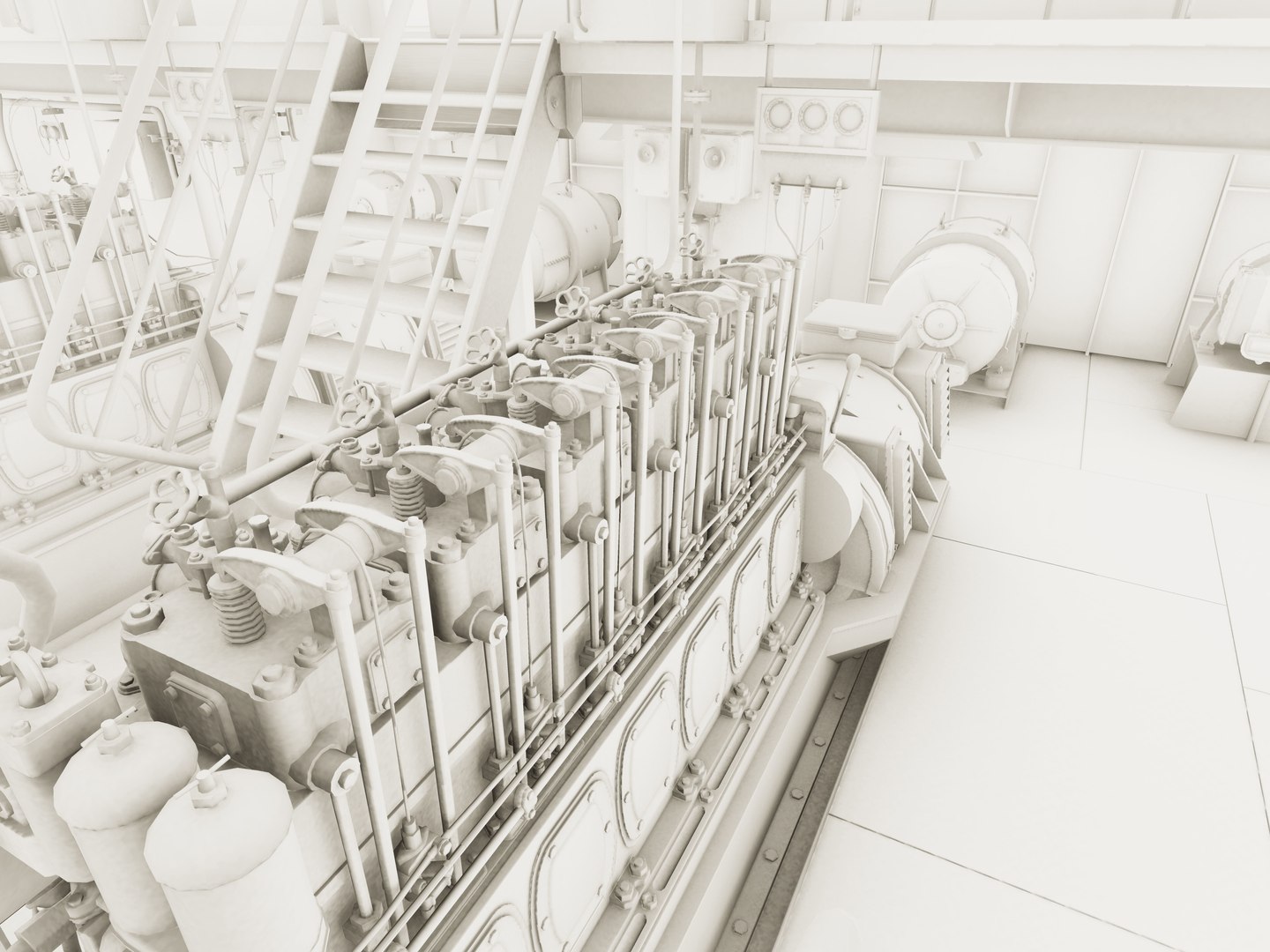 3D Vessel Engine Compartment Model - TurboSquid 2089349