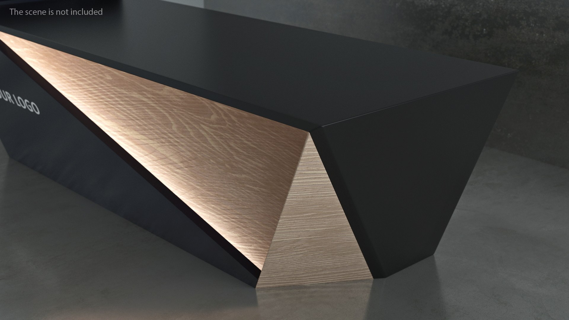 Reception with Magazine Rack Mockup Black 3D model - TurboSquid 2071323