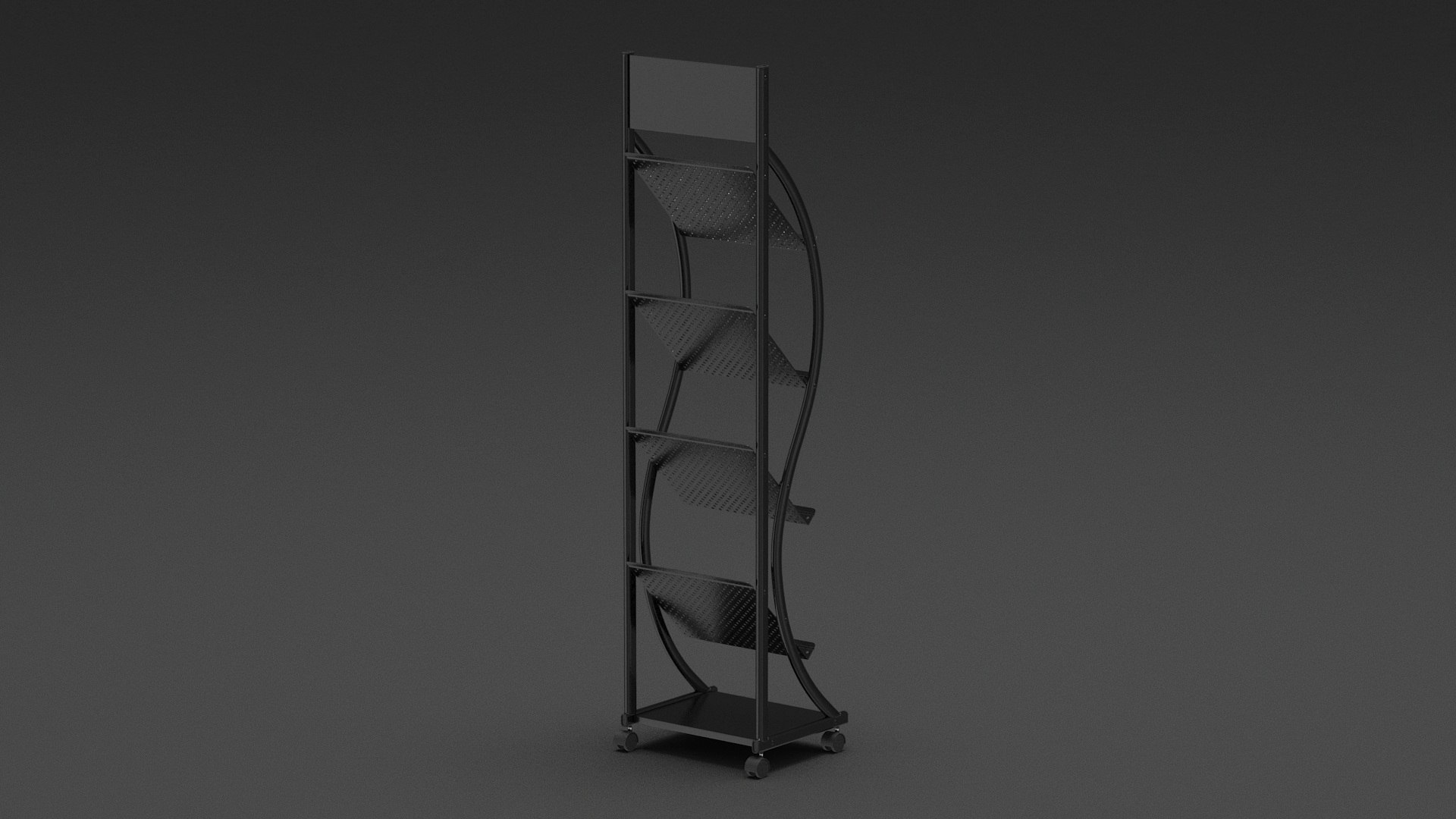 Reception with Magazine Rack Mockup Black 3D model - TurboSquid 2071323