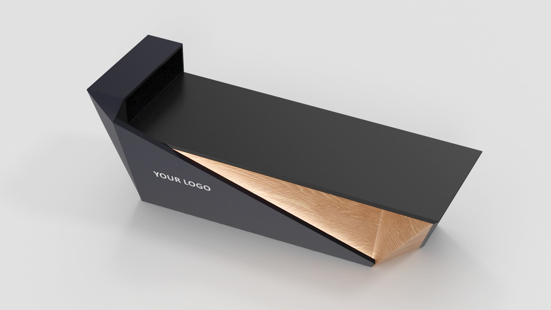 Reception with Magazine Rack Mockup Black 3D model - TurboSquid 2071323