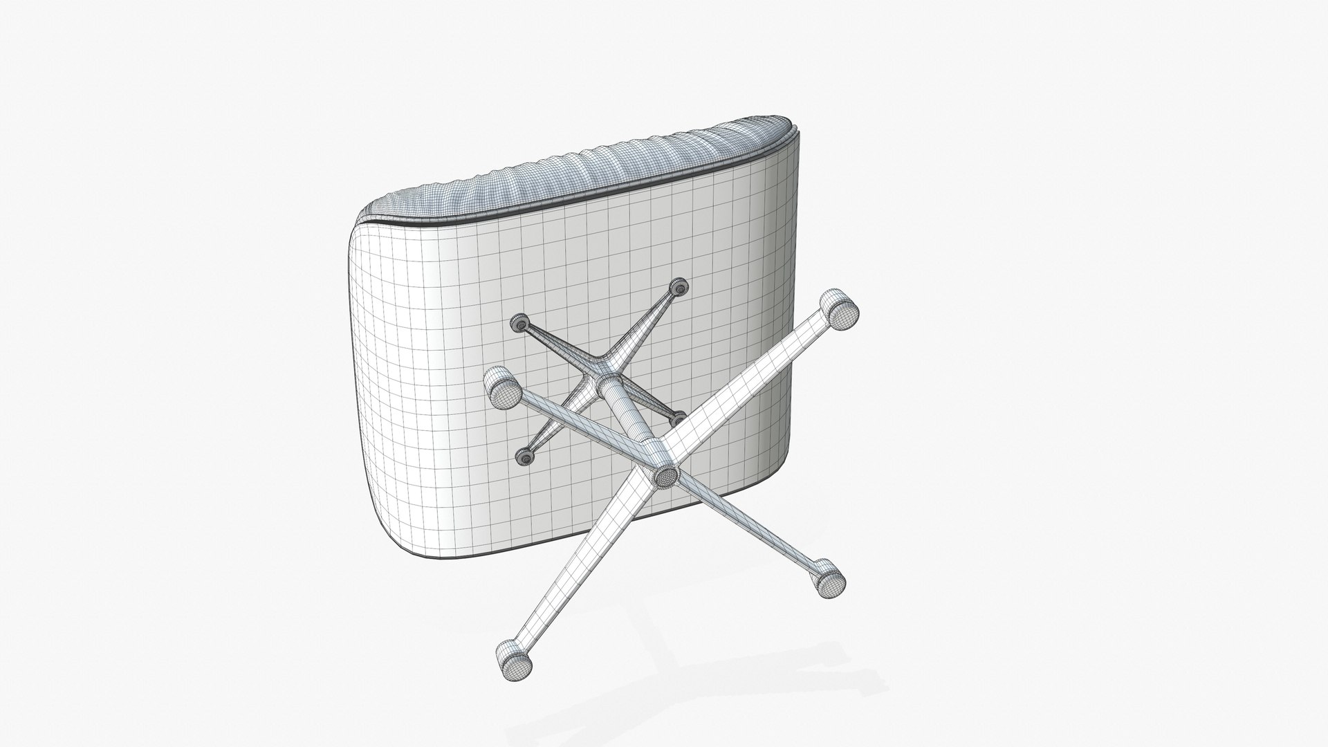 Eames Ottoman Black Leather 3D model - TurboSquid 1881963