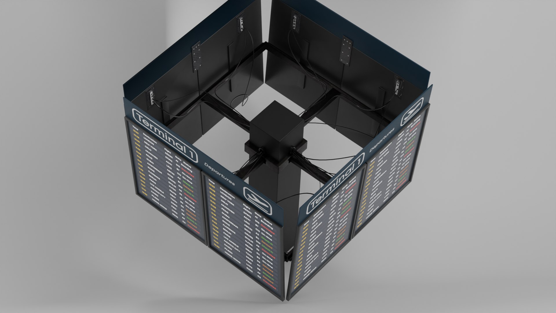Flight Information Displays Model - TurboSquid 2251373
