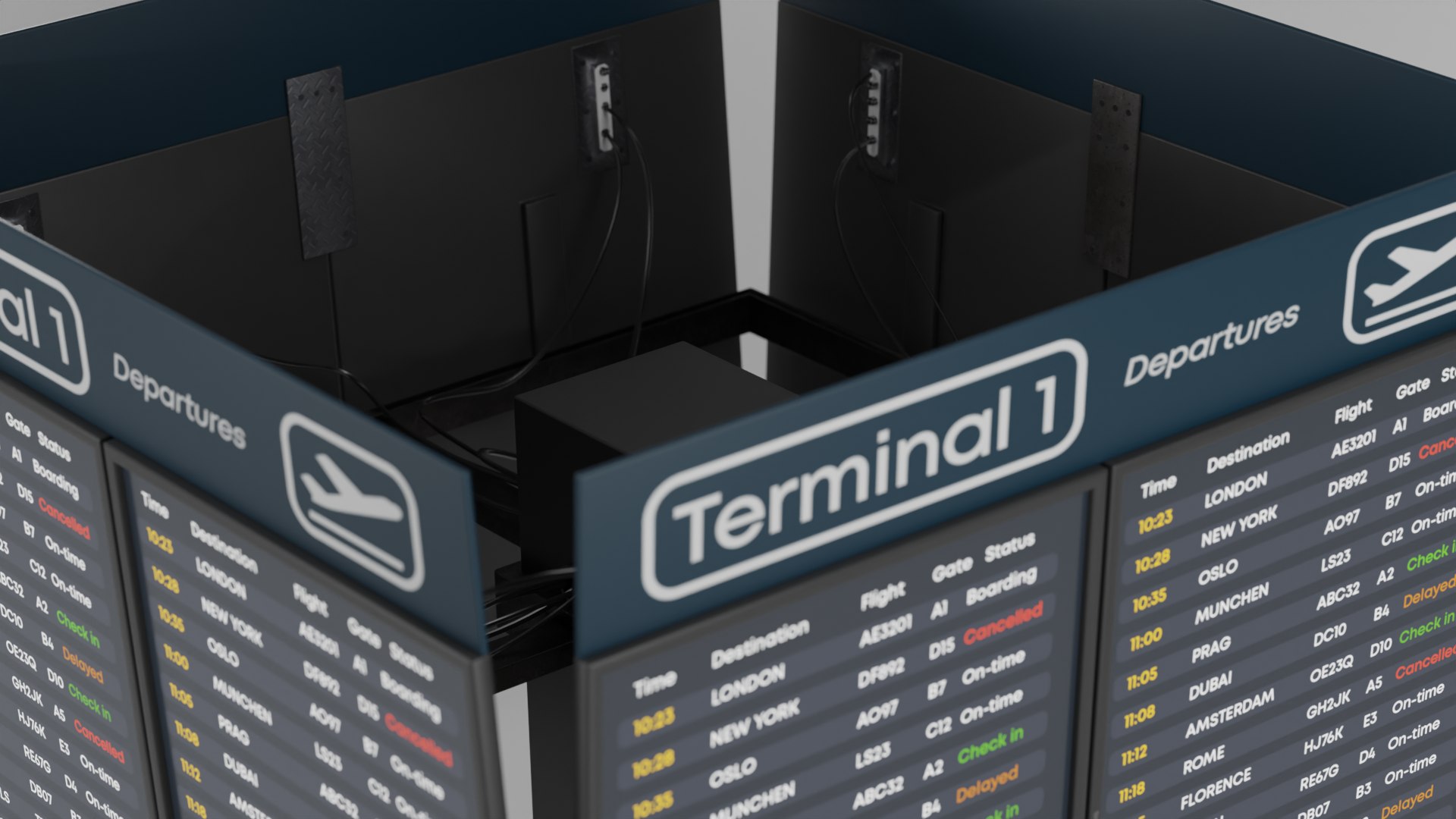 Flight Information Displays Model - TurboSquid 2251373