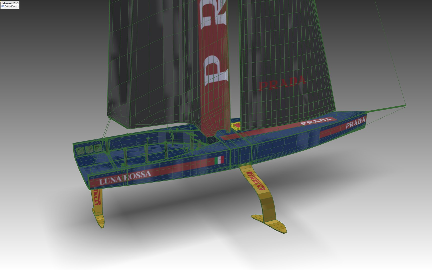 America s catamaran oracle 3D model - TurboSquid 1577118