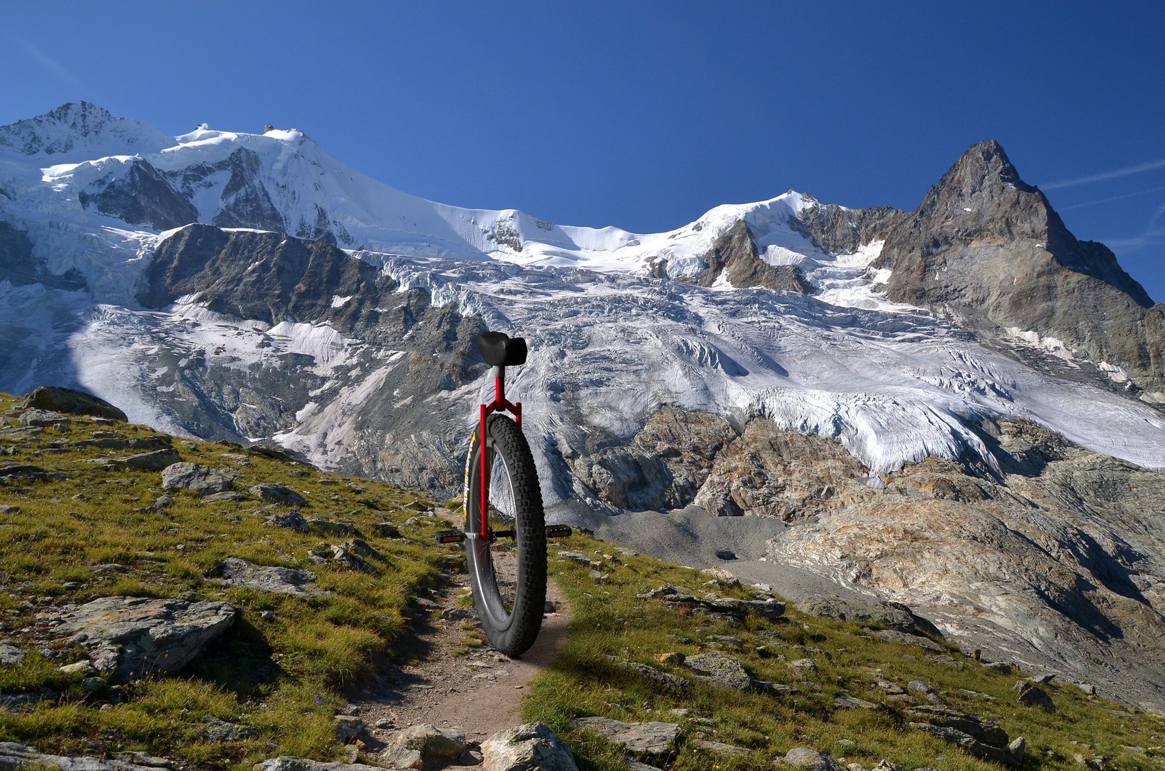 road unicycle 3d blend