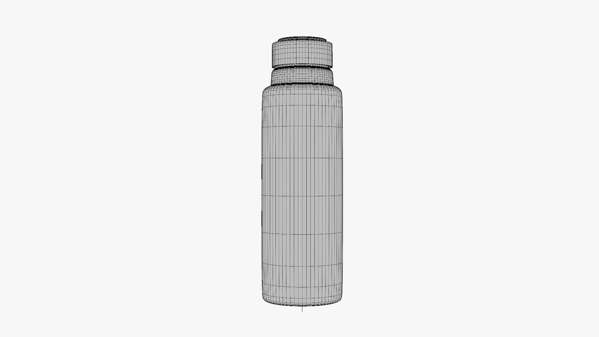 Basic Bottle With Label - Geometry Only No Textures No Materials 3D ...