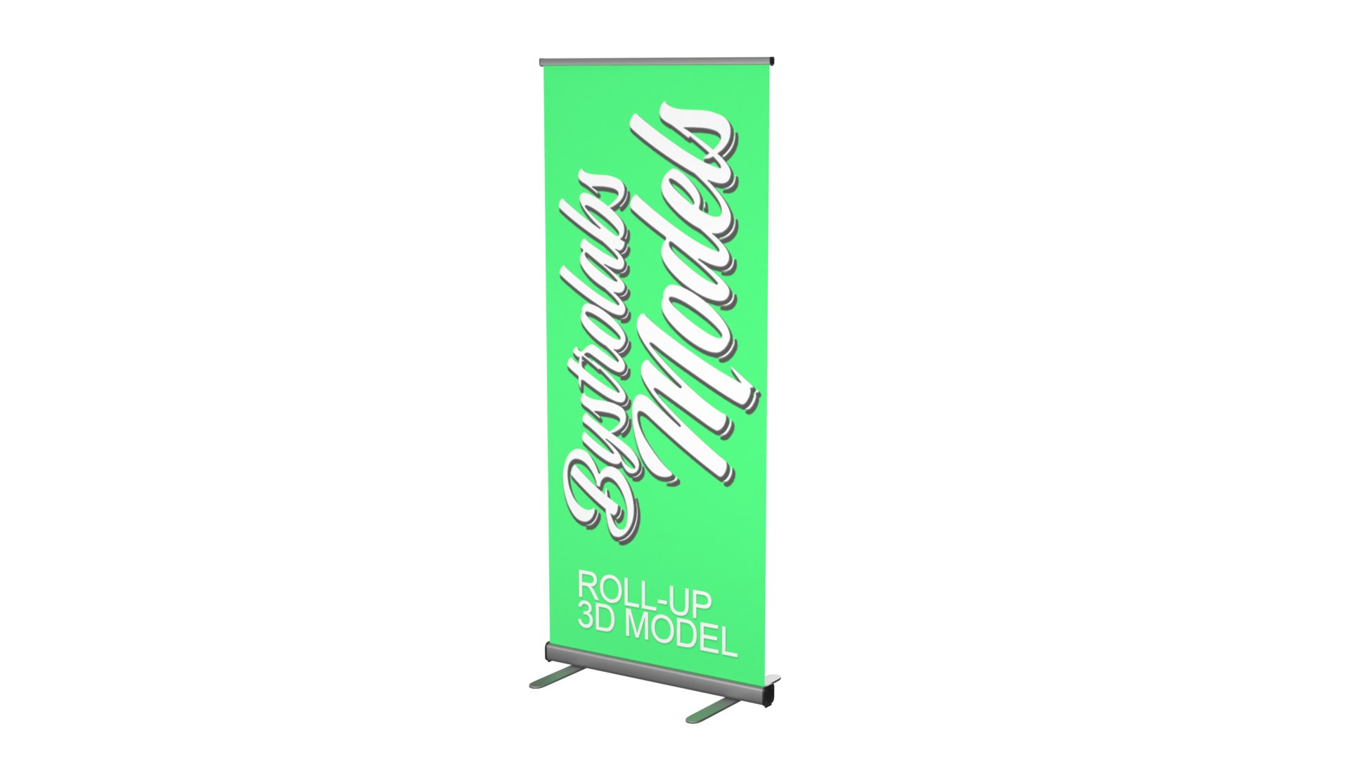3D Green Roll-up Banner Model - TurboSquid 2219238