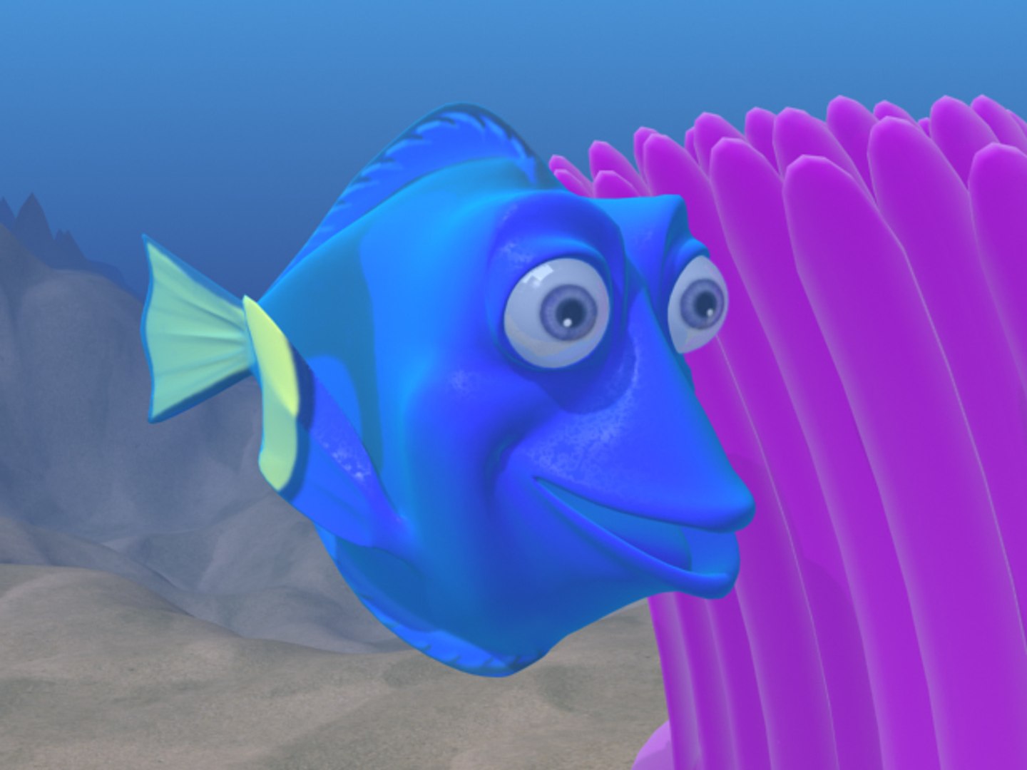 cartoon fish 3d model