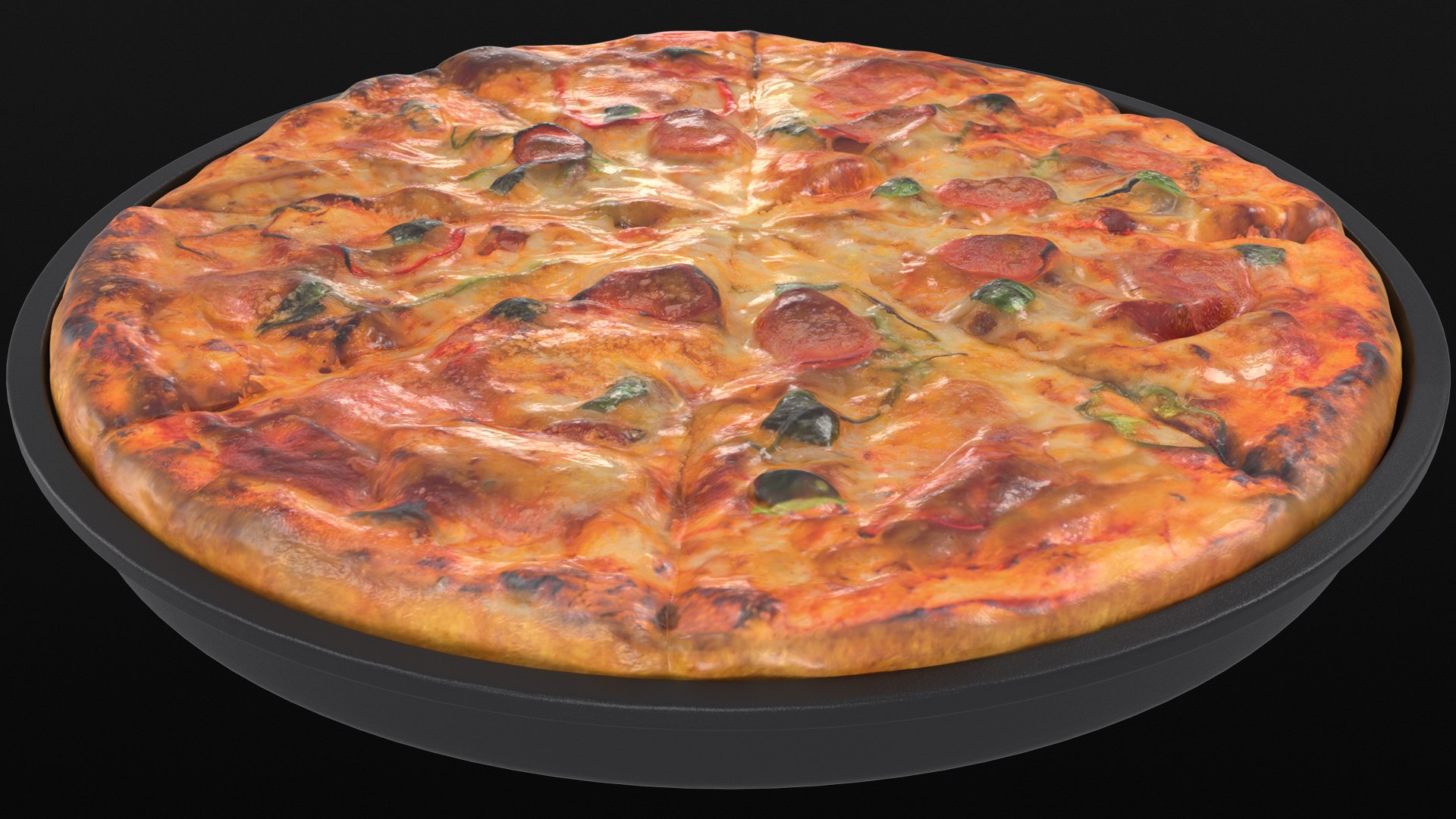 3D pepperoni pizza - TurboSquid 1289316