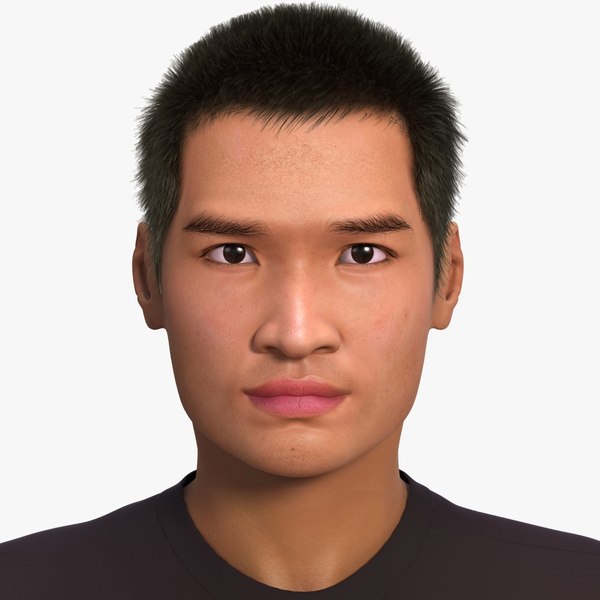 3d asian man jin model