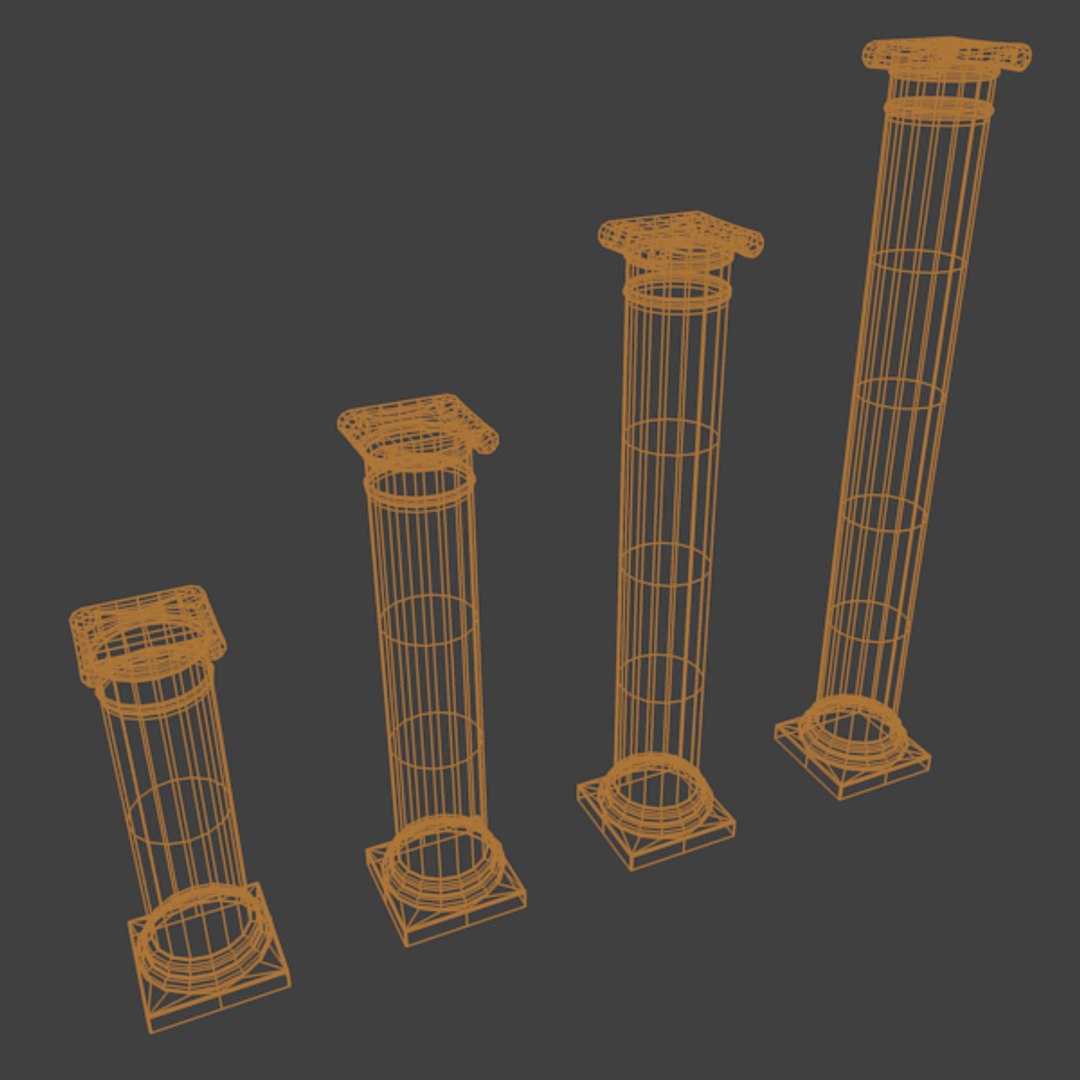 3d Model Pillars Ancient