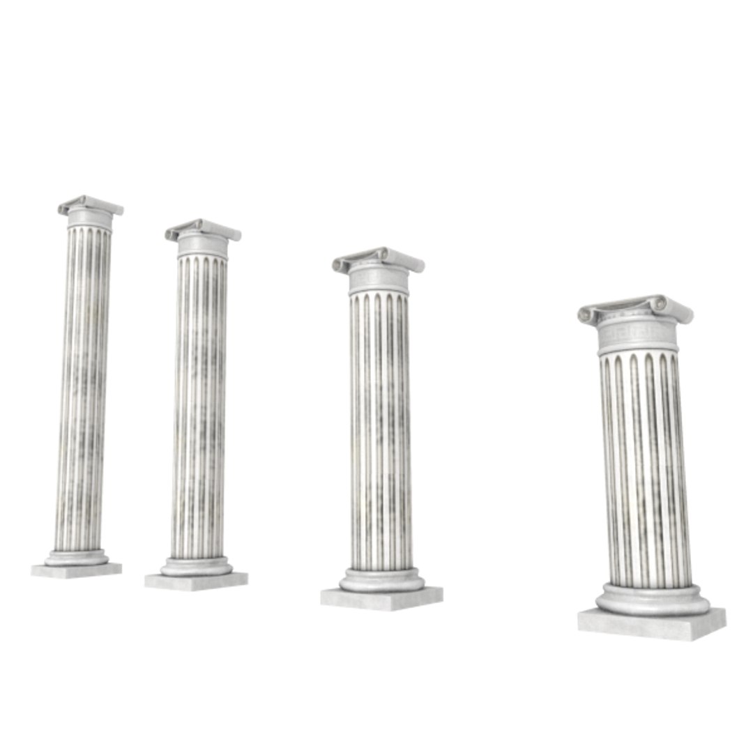 3d Model Pillars Ancient