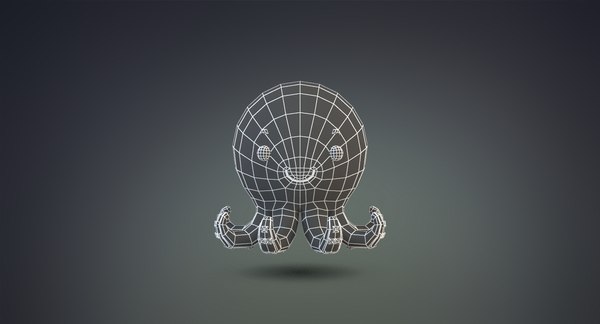 Cute cartoon octopus 3D - TurboSquid 1345873