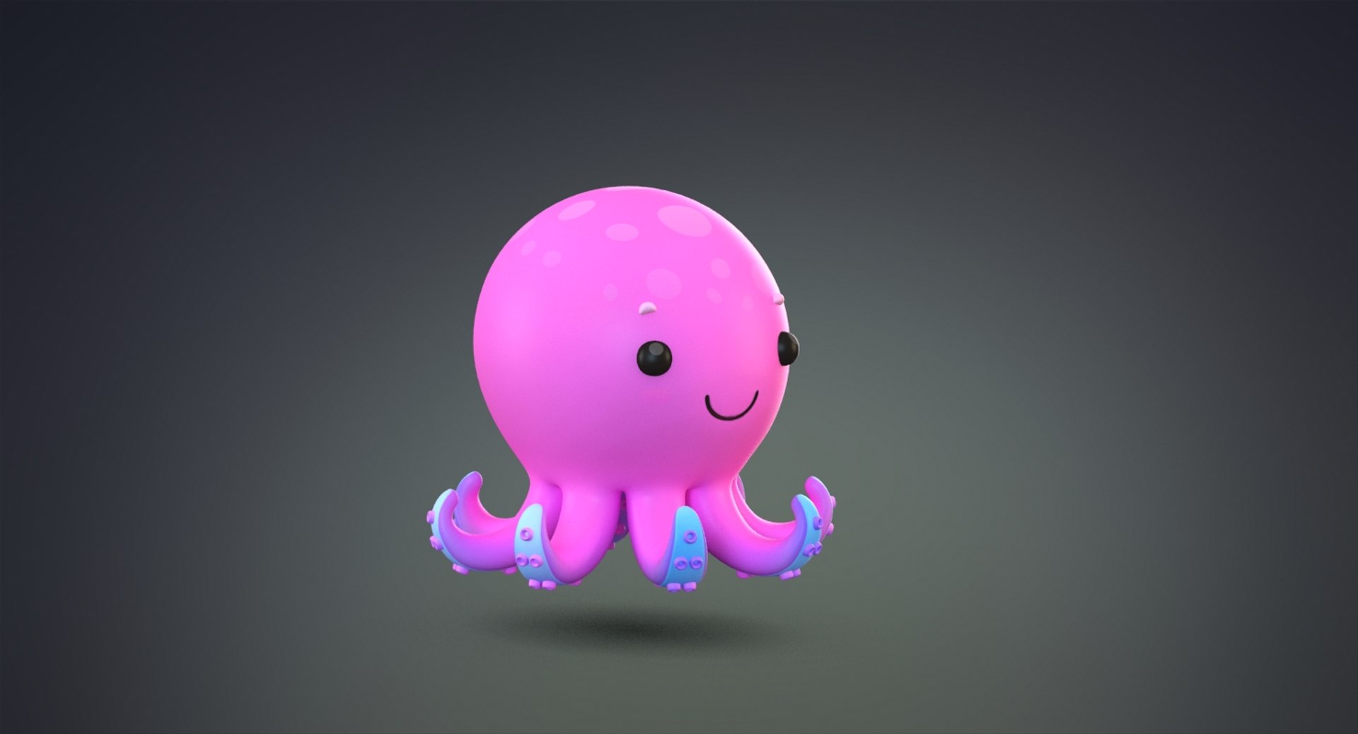 Cute Cartoon Octopus 3D - TurboSquid 1345873