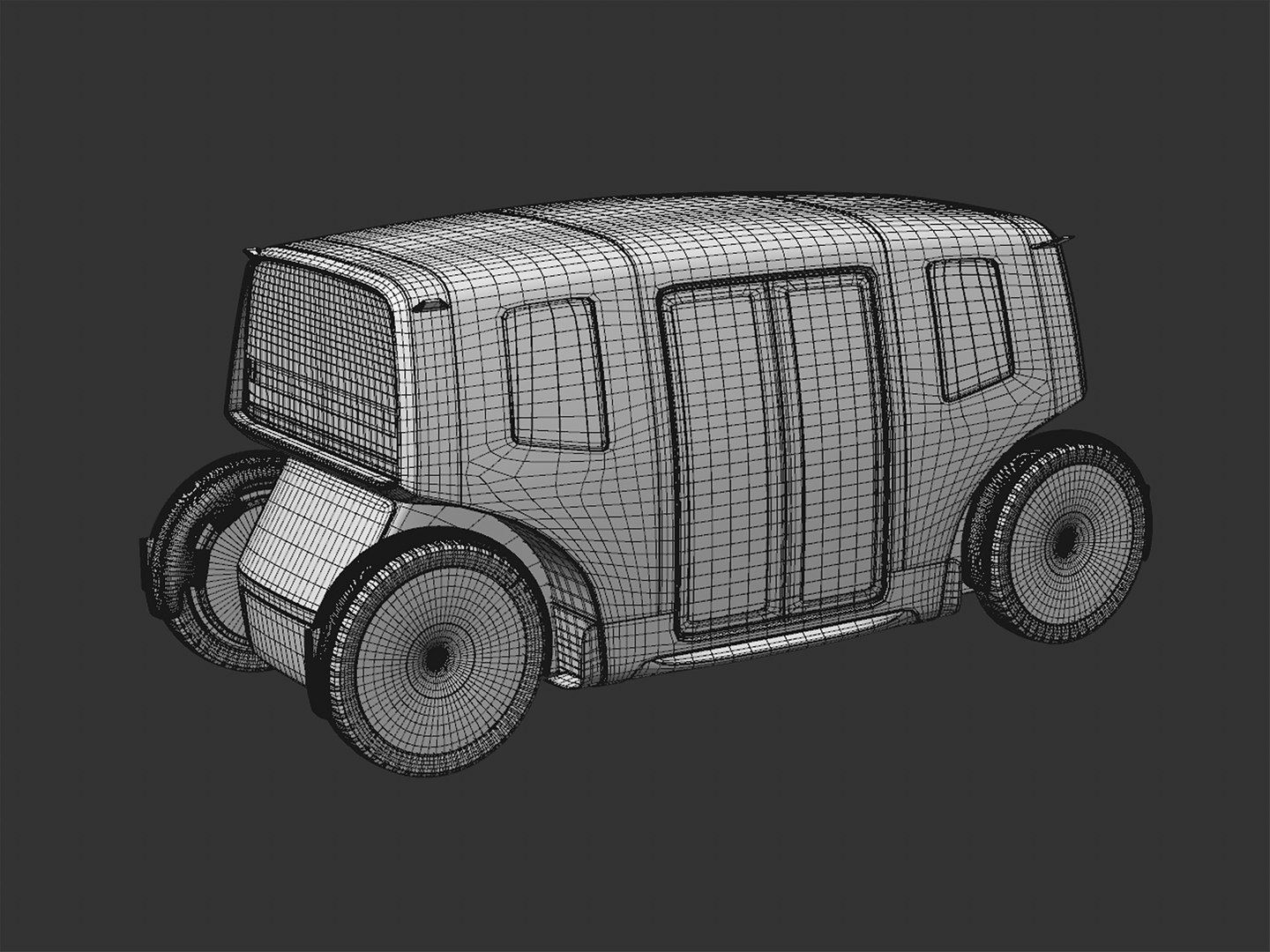 Robotaxi Autonomous Taxi Vehicle Model - TurboSquid 2116340