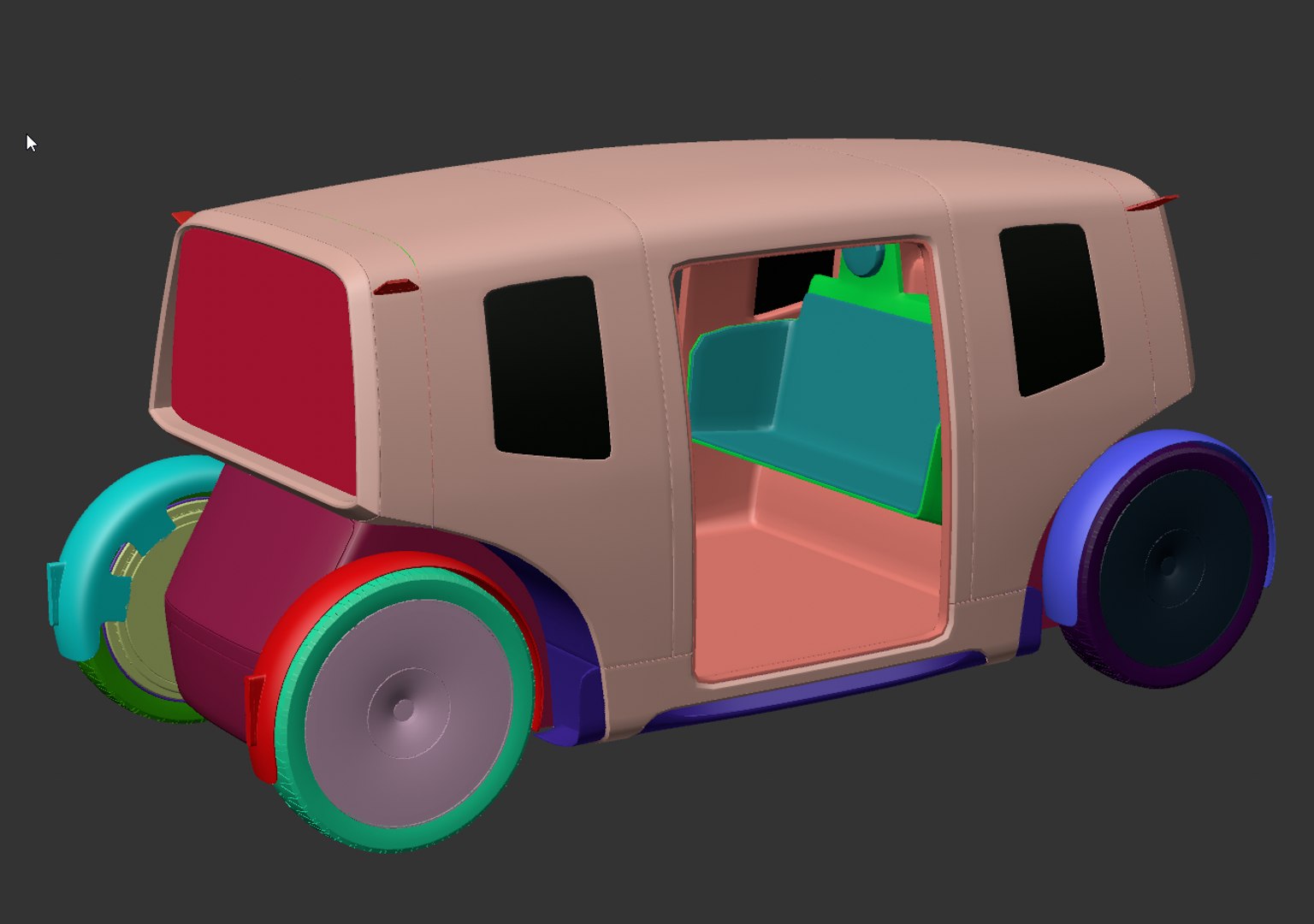 Robotaxi Autonomous Taxi Vehicle Model - TurboSquid 2116340