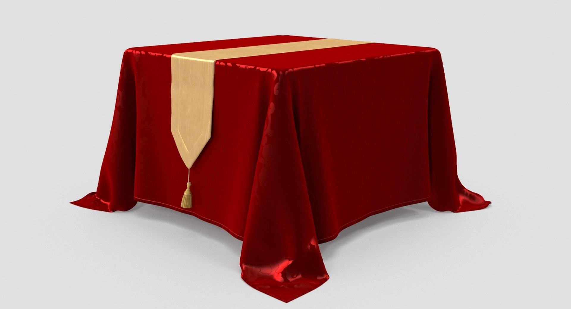 3d Table Tablecloth Cloth Model