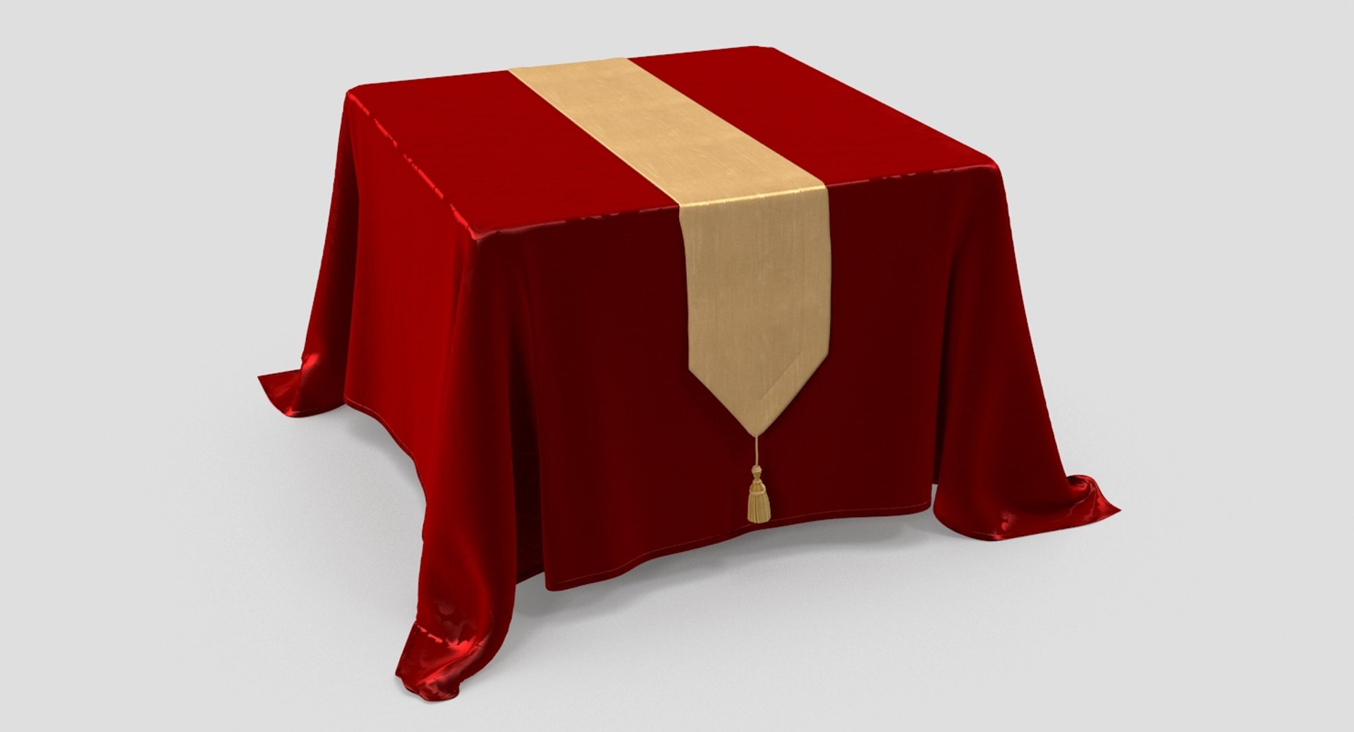 3d Table Tablecloth Cloth Model