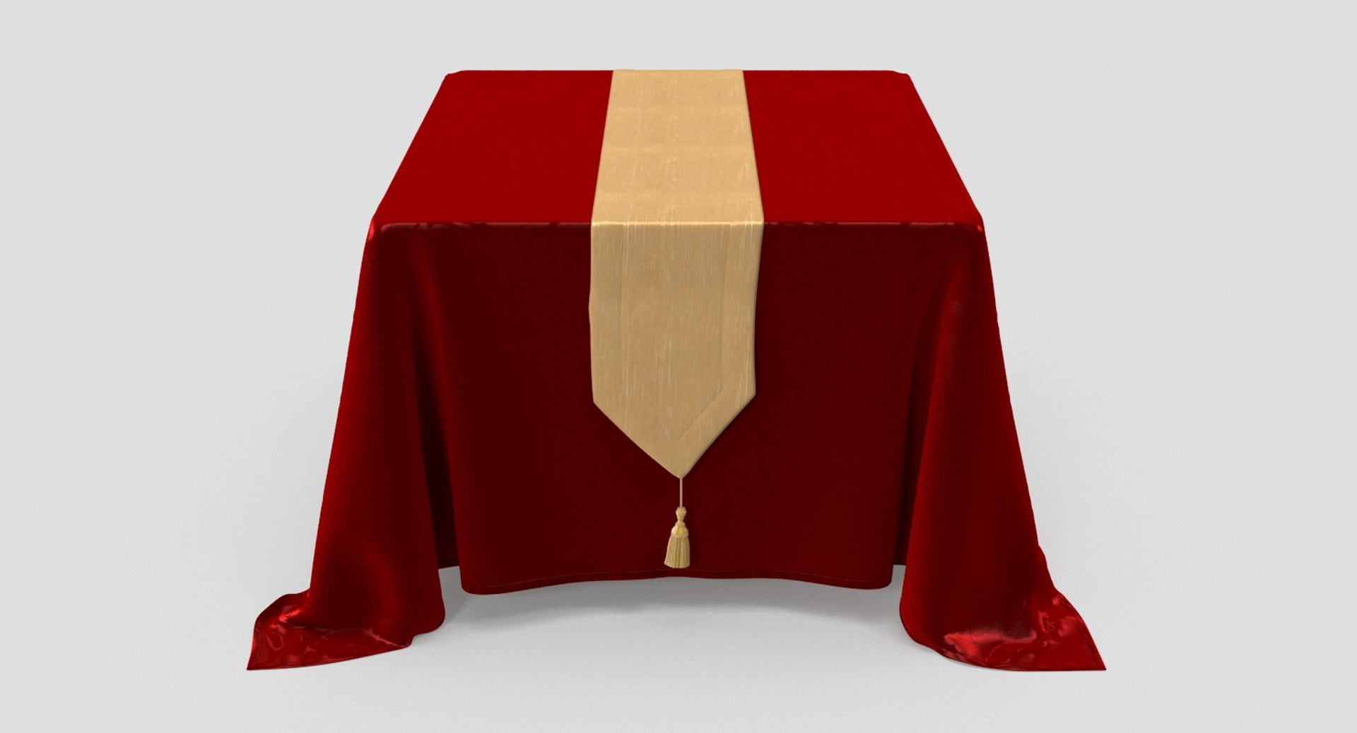 3d Table Tablecloth Cloth Model