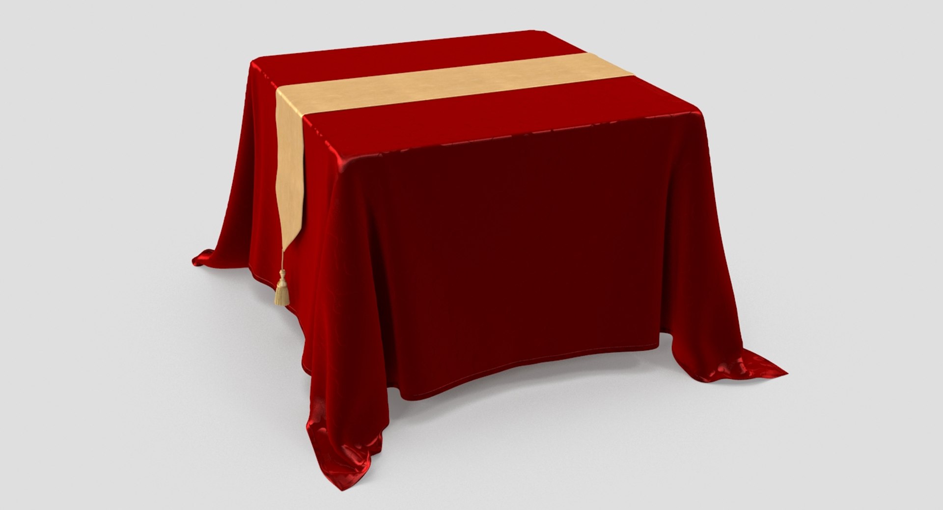 3d Table Tablecloth Cloth Model