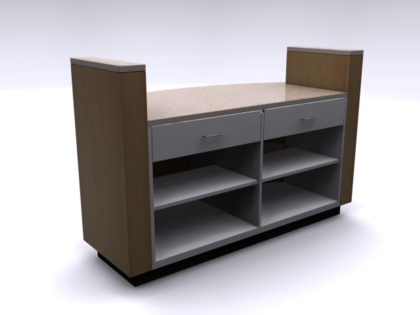 3d commercial desk model