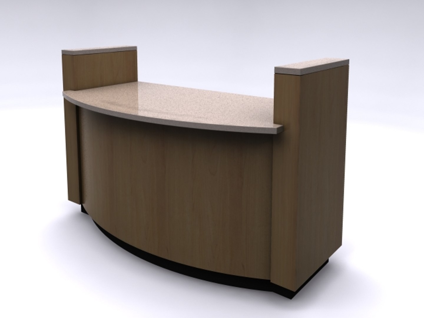3d commercial desk model