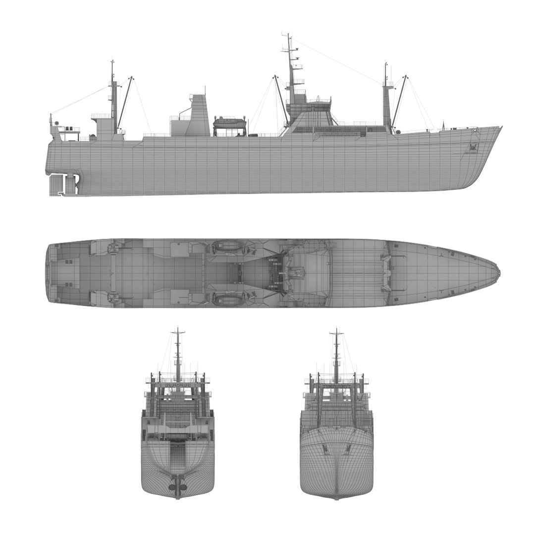 Large Trawler Project 1288 3D - TurboSquid 1337855