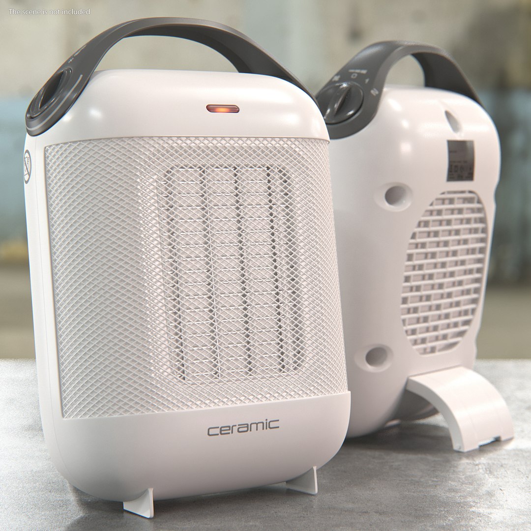 Portable Ceramic Heater White 3D Model - TurboSquid 1645899