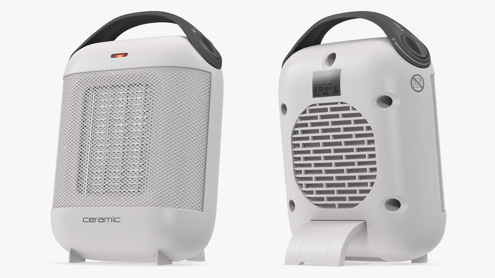 Portable ceramic heater white 3D model - TurboSquid 1645899