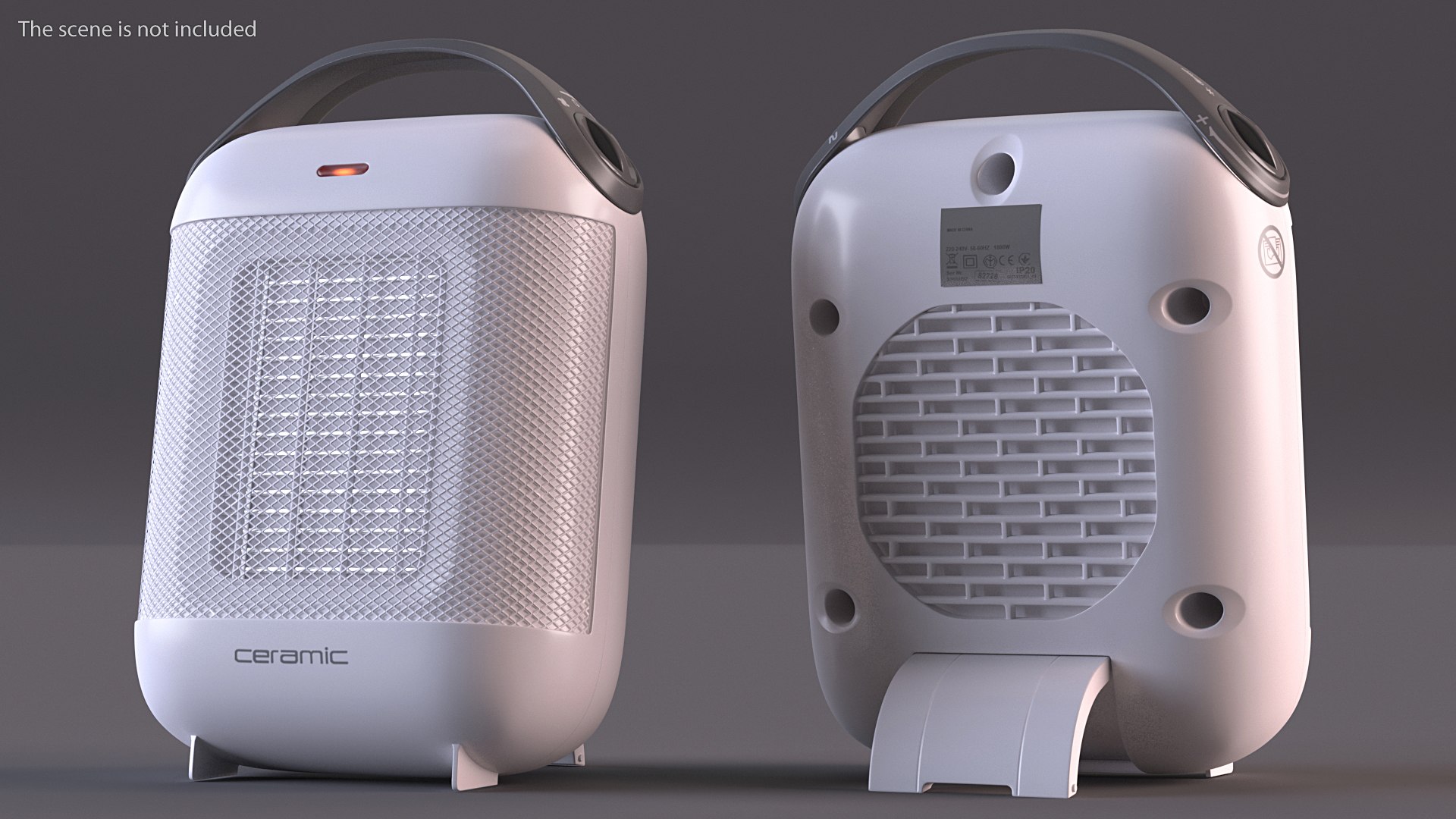 Portable Ceramic Heater White 3D Model - TurboSquid 1645899