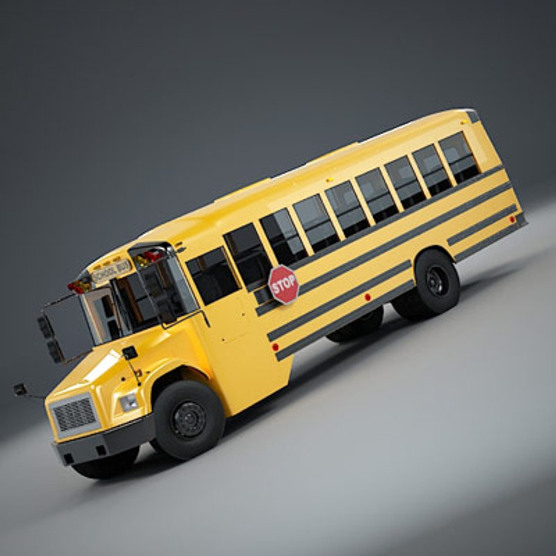 3d Model Of School Bus Fs65